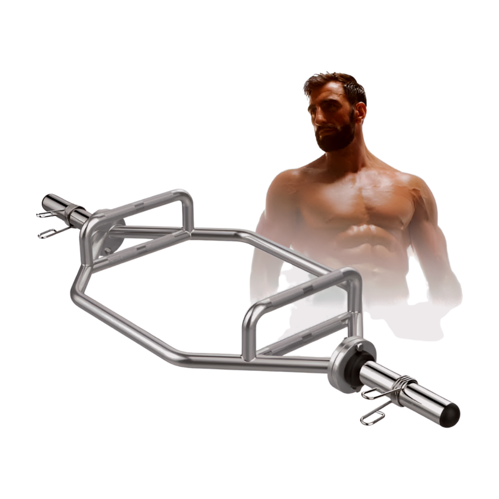 BodyFit Hex Trap Bar: Heavy-Duty 50mm Olympic Grip